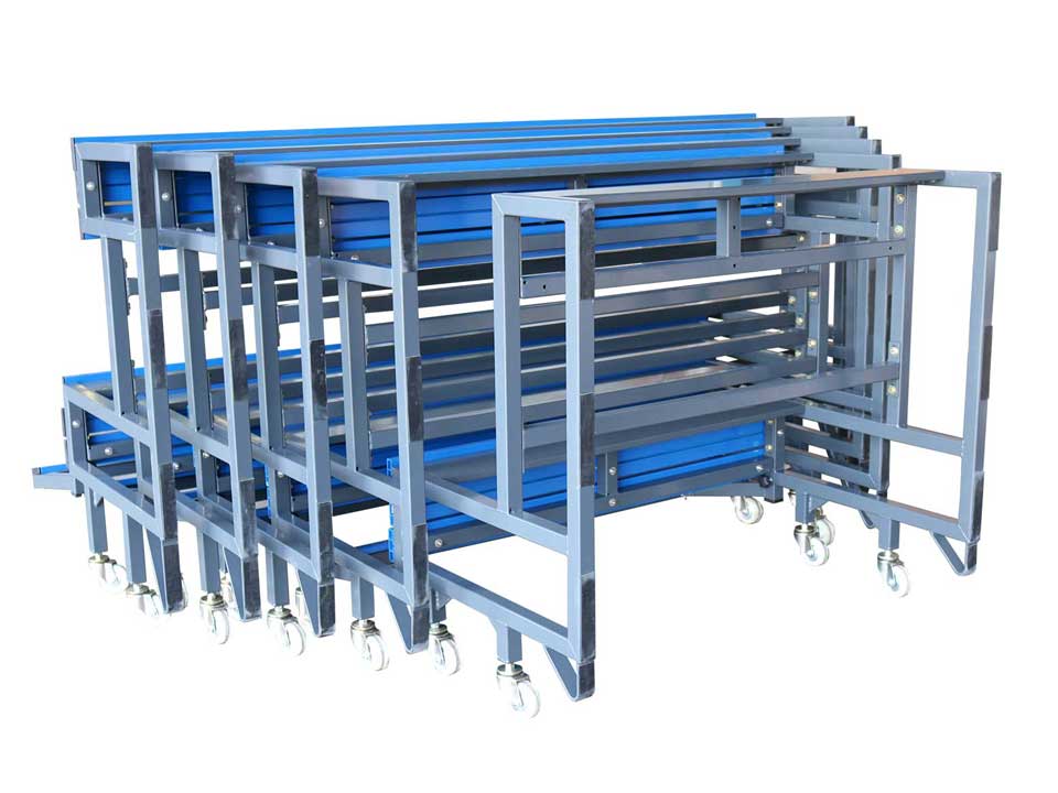 Tribune emboîtable mobile 2 rangs