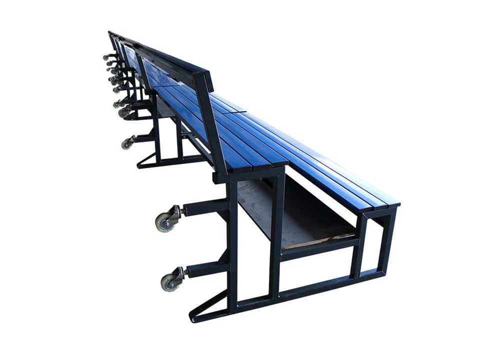 Tribune emboîtable mobile 2 rangs