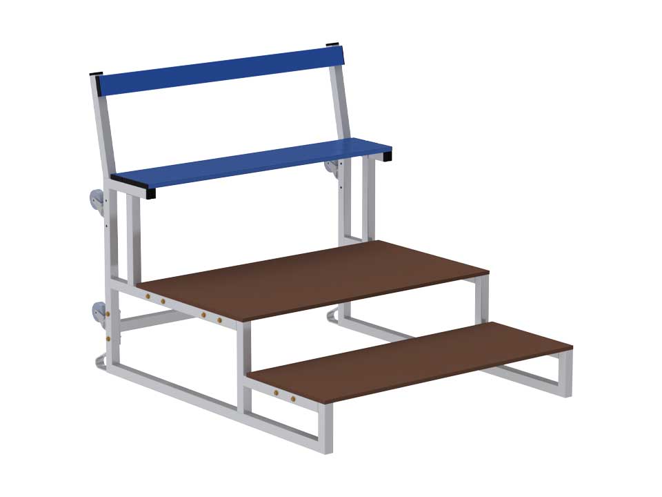 Escalier mobile pour tribune 3 rangs
